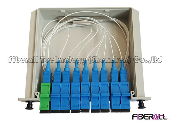 Reliable PON LGX Box 1x8 PLC Fiber Optic Splitter , Planar Lightwave Circuit Splitter supplier