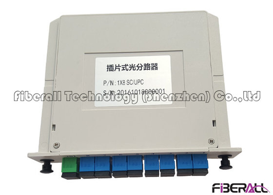 Reliable PON LGX Box 1x8 PLC Fiber Optic Splitter , Planar Lightwave Circuit Splitter supplier