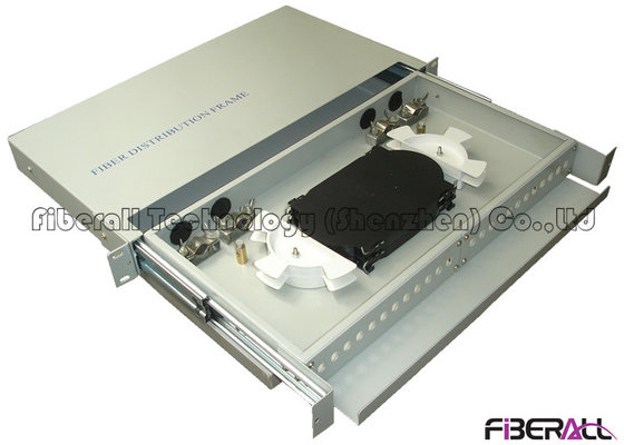 24 SC Simplex Port Fiber Optic Patch Panel With Sliding Out Drawer Internal Use supplier