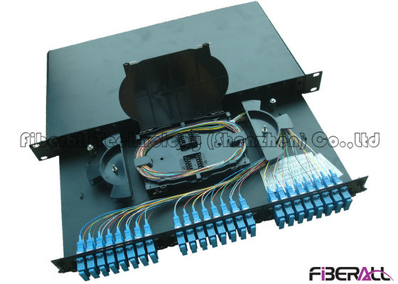 High Density SC Fiber Patch Panel And Enclosure , 24 Port Fiber Patch Panel supplier