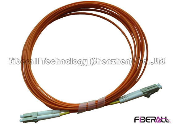 Multimode Duplex Fiber Optic Jumper With Orange Fiber Optic Cable And LC Connector supplier