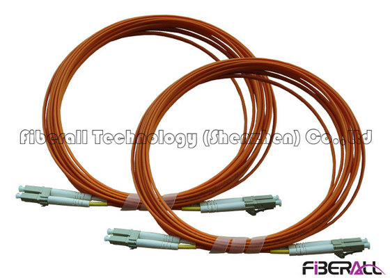 Multimode Duplex Fiber Optic Jumper With Orange Fiber Optic Cable And LC Connector supplier