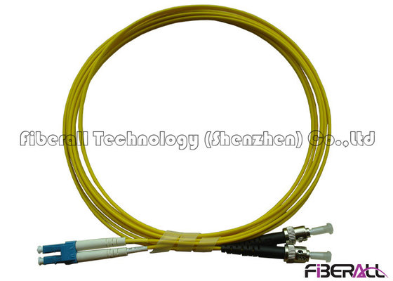 Data Center Singlemode Fiber Optic Jumper LC To ST Fiber Patch Cable Low Insertion Loss supplier