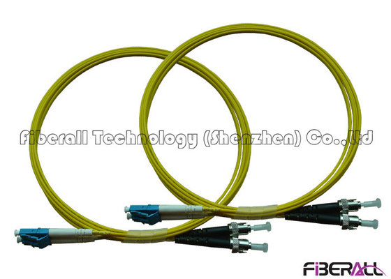 Data Center Singlemode Fiber Optic Jumper LC To ST Fiber Patch Cable Low Insertion Loss supplier
