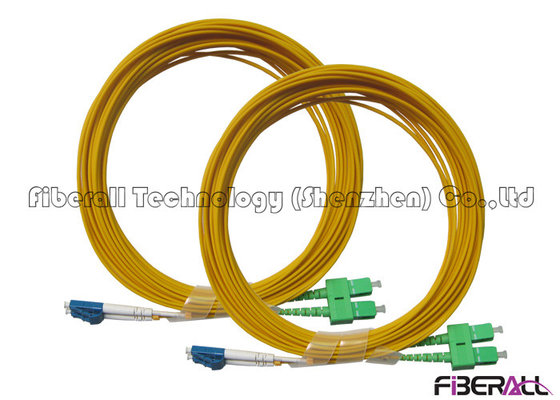 G652 Optical Fiber Jumper With Kevlar , LC To SC Single Mode Fiber Patch Cable supplier