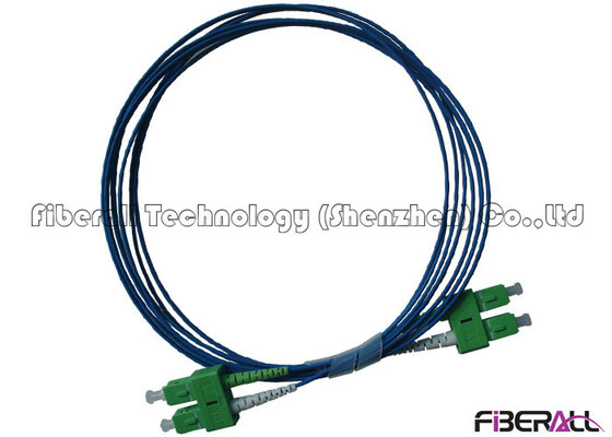 Two Cores SC APC To SC APC Fiber Patch Cord With 2.0mm LSZH Blue Optical Cable supplier