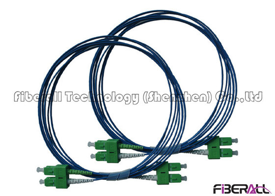 Two Cores SC APC To SC APC Fiber Patch Cord With 2.0mm LSZH Blue Optical Cable supplier