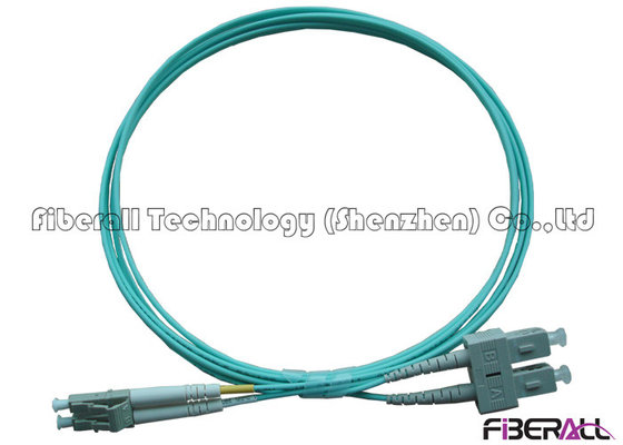 High Speed Multimode OM3 Fiber Patch Cables , Aqua Fiber Patch Cord 1300nm supplier
