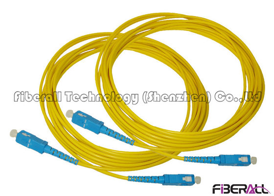 3mm High Tensile SM Fiber Optic Cable , Single Mode Fiber Optic Cable Blue Connector supplier
