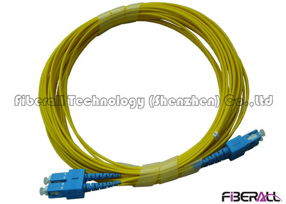 Customized Fiber Optic Jumper SC SC Duplex Patch Cord With Letter Cable Ring supplier