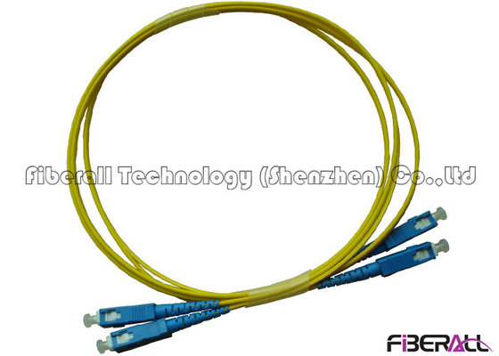 Customized Fiber Optic Jumper SC SC Duplex Patch Cord With Letter Cable Ring supplier