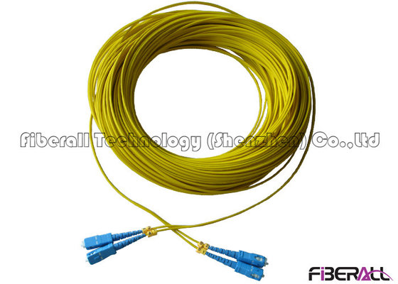 Customized Fiber Optic Jumper SC SC Duplex Patch Cord With Letter Cable Ring supplier