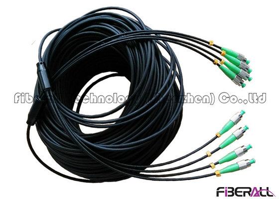 Indoor Armoured Single Mode Fiber Patch Cord 4 Cores With FC APC Optical Connector supplier