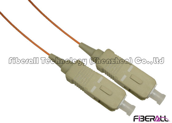 Multi Mode Fiber Optic Pigtail With SC Simplex Connector And 0.9mm Tight Buffer supplier