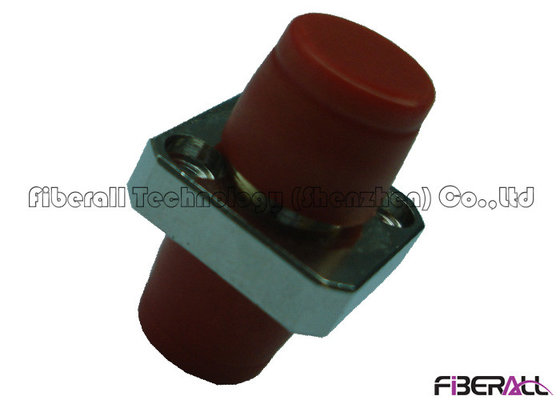 One Piece Square Fiber Optic Adapter FC To FC Coupler Red Cap With Ceramic Sleeve supplier