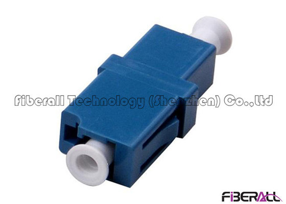 Flangeless Fiber Optic Adapter With LC PC Interface Single Mode Simplex Blue supplier