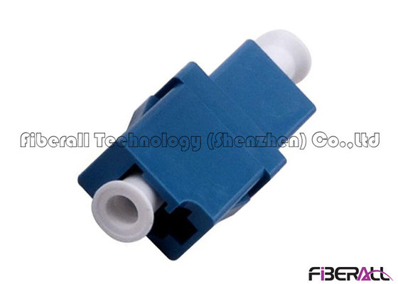 Flangeless Fiber Optic Adapter With LC PC Interface Single Mode Simplex Blue supplier