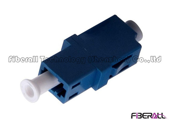 Flangeless Fiber Optic Adapter With LC PC Interface Single Mode Simplex Blue supplier