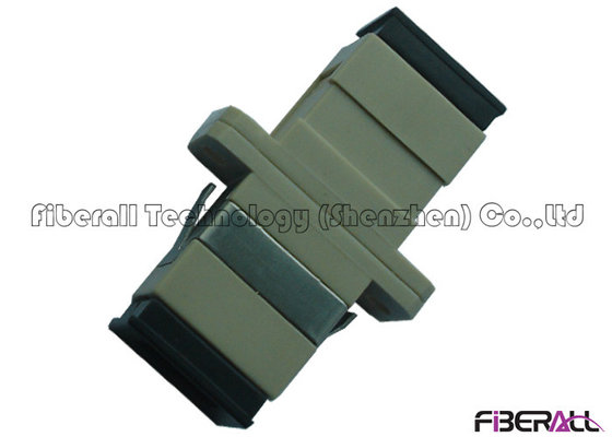 Unsymmetric SC Fiber Optic Adapter Midcoupler Plastic Simplex Multimode Beige Color supplier