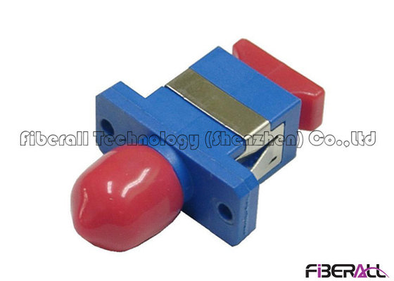 Durable Plastic Hybrid Fiber Optic Adapter For SC To FC Conversion With Flange supplier