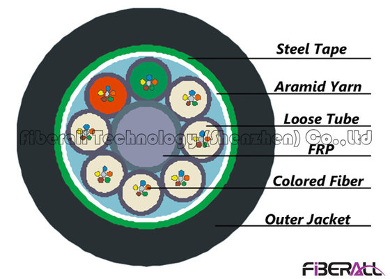 SM / MM Outdoor Fiber Optic Cable 96 Core Fiber Optic Cable With Steel Tape supplier
