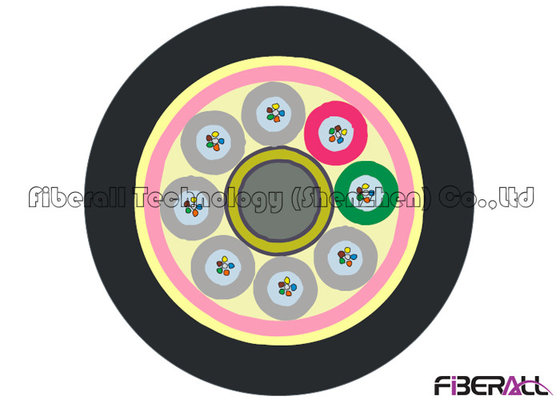 96 Fibers Outdoor Optical Fiber Cable , Direct Burial Fiber Optic Cable GYFTY supplier