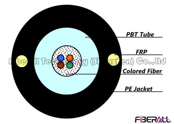 Non Metallic Outdoor Optical Fiber Cable With FRP Strength Member 12 Cores supplier