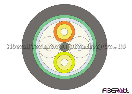 Waterproof Fiber Optic Cable Outdoor , 4 Core Single Mode Fiber Optic Cable PE Jacket supplier