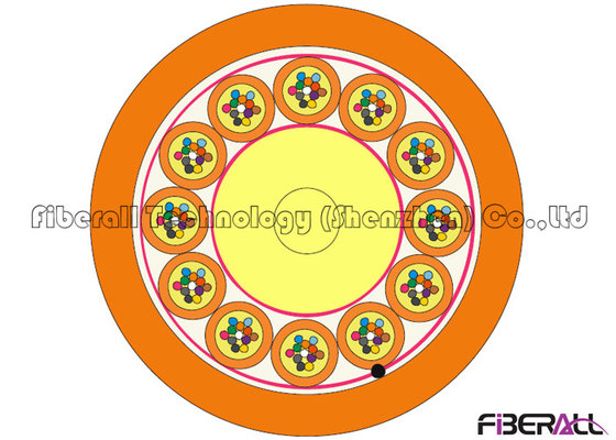 12 Unit Branch 144 Core Fiber Optic Cable , G655 / G657 Glass Fiber Optical Cable supplier