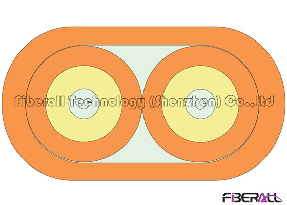 Ruggedized Flat Twin Duplex Indoor Fiber Optic Cable For Fiber Distribution 2F supplier