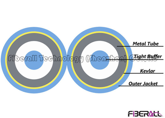 2 Core Indoor Fiber Optic Cable With Single Armour Floor Connection Anti Corrosion supplier