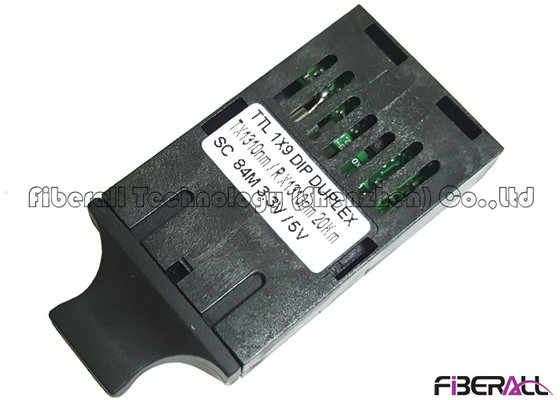 84Mbps TTL 1x9 DIP SC Dual Fiber Optic Transceiver 5V Power Supply supplier