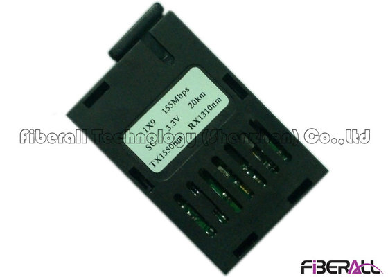 20Km 155M 1x9 Fiber Optical Transceiver , Gigabit Fiber Transceiver RoHS Compliant supplier