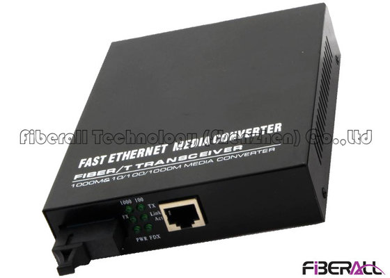 Standalone Single Mode Fiber Media Converter Internal Power Adapter 80Km supplier