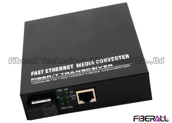 Standalone Single Mode Fiber Media Converter Internal Power Adapter 80Km supplier