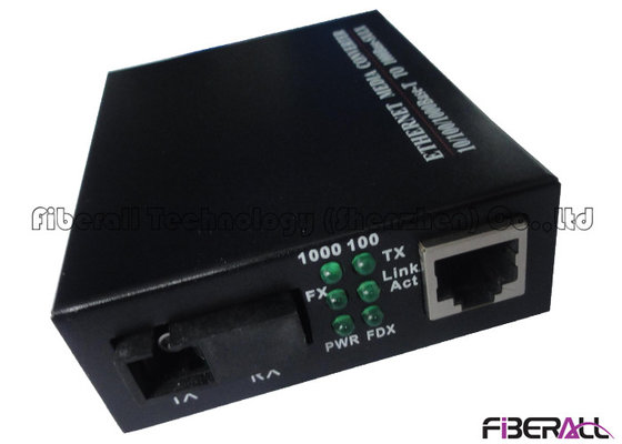 Durable WDM Media Converter , Fiber Optic Media Converter Gigabit Auto Negotiation supplier