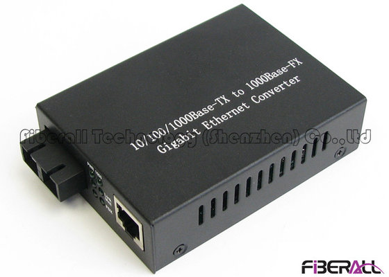 Gigabit Fiber Ethernet Media Converter , Duplex SC Media Converter 1310nm supplier