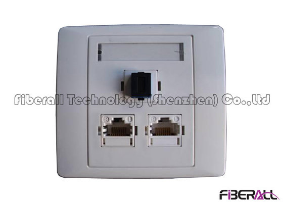 Wall Mounted FTTH Fiber To The Home Fibre Optic Socket With SC And RJ45 Ports supplier