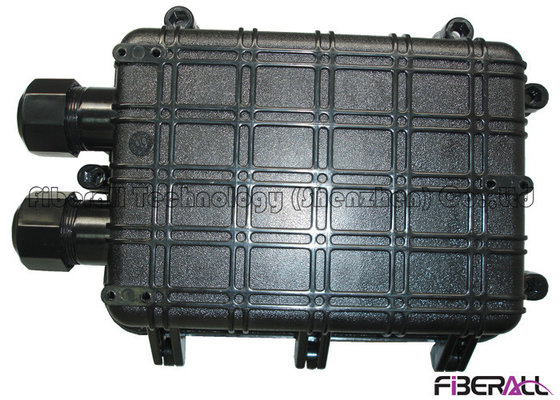 Overhead Fiber Optic Joint Closure , Outdoor Fiber Splice Enclosure Black supplier