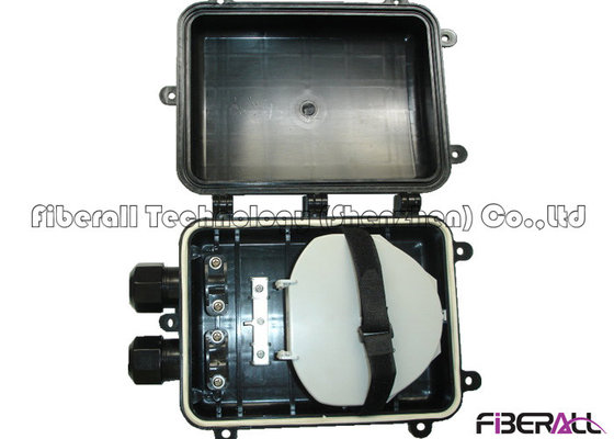 Overhead Fiber Optic Joint Closure , Outdoor Fiber Splice Enclosure Black supplier