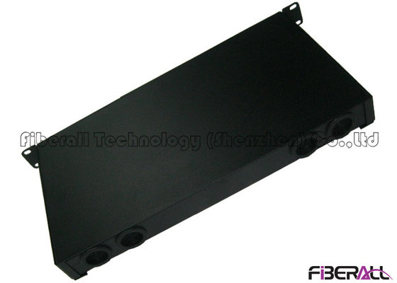 Black rack mount patch panel , Optical Terminal Box With Front Fiber Guide Panel supplier