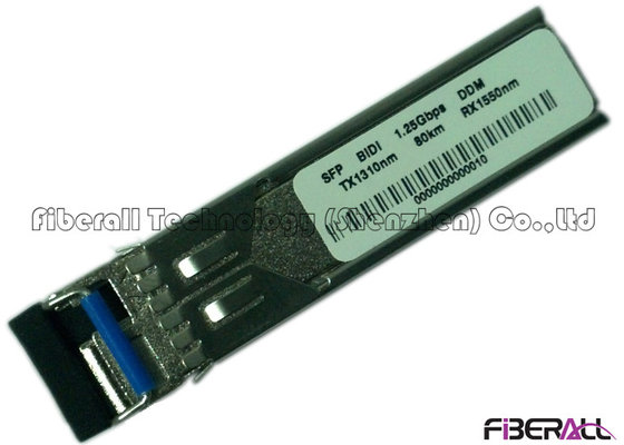 BIDI Long Haul SFP Optical Transceiver LC Single Mode Fiber 1.25G 80KM supplier