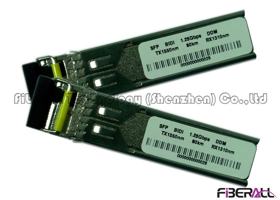 BIDI Long Haul SFP Optical Transceiver LC Single Mode Fiber 1.25G 80KM supplier