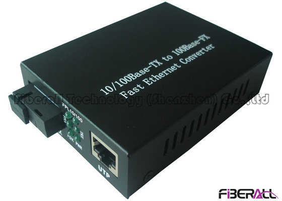 Fast Ethernet Optical Fiber Media Converter With WDM 1x9 Optical Module SM 40Km supplier