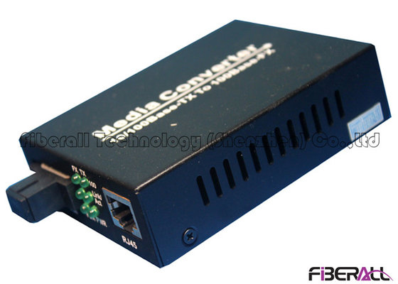 Fast Ethernet Optical Fiber Media Converter With WDM 1x9 Optical Module SM 40Km supplier