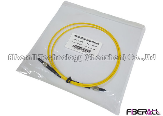 SM 9/125 Simplex Fiber Optic SMA To SMA Patch Cord With Stainless Steel Ferrule supplier