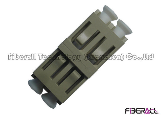 Flangeless Fiber Optic Adapter LC Duplex Multimode Without Footprint Beige Color supplier