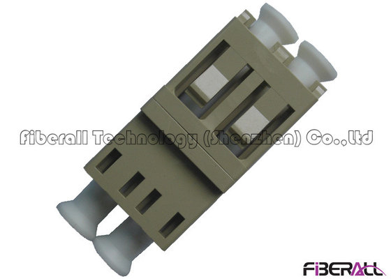 Flangeless Fiber Optic Adapter LC Duplex Multimode Without Footprint Beige Color supplier