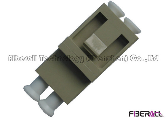 Flangeless Fiber Optic Adapter LC Duplex Multimode Without Footprint Beige Color supplier
