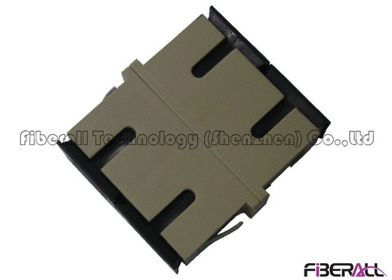 Beige SC Duplex Fiber Optic Adapter With Black Dust Cap For Multimode Fiber supplier